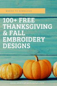 400+ FREE Fall & Thanksgiving Embroidery Machine Designs