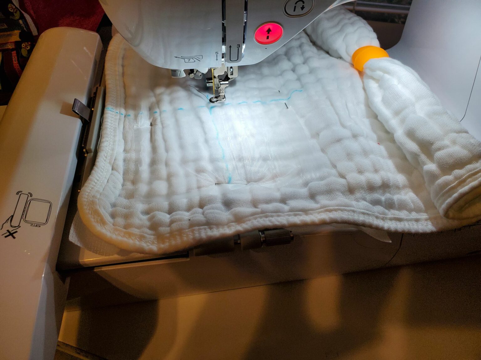 Easy Machine Embroidered Burp Cloths Tutorial