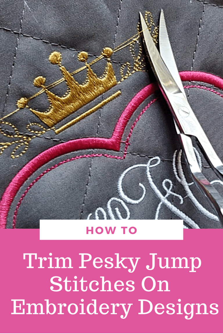 How To Trim Jump Stitches & Remove Them Easily
