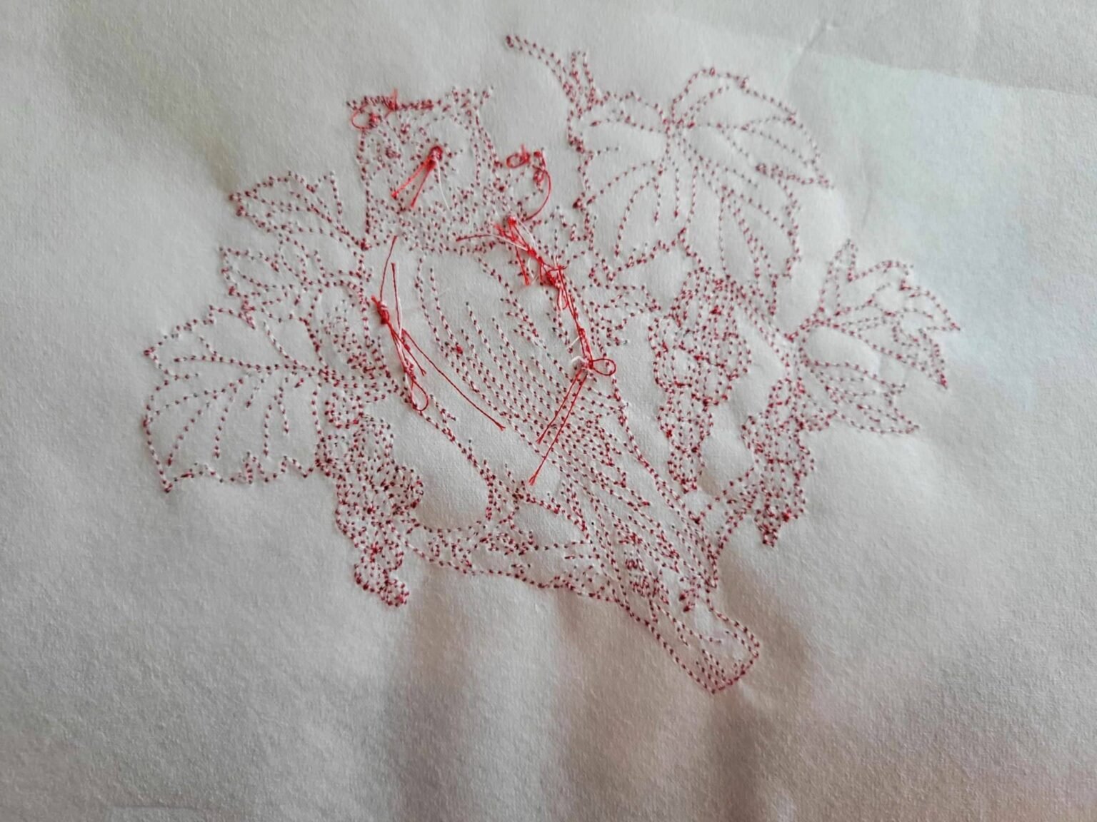 Redwork Machine Embroidery (Tutorial & FREE Designs!)