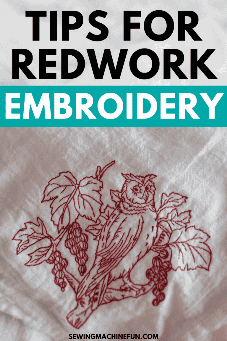 Redwork Machine Embroidery (Tutorial & FREE Designs!)