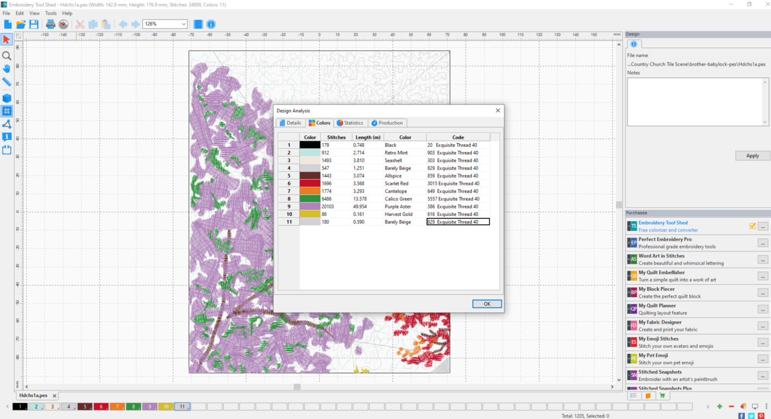 Machine Embroidery Thread Color Conversion Charts List