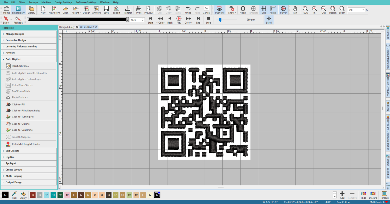 How To Embroider A QR Code