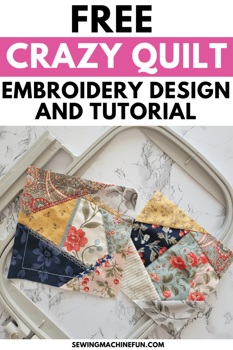 FREE Crazy Quilt Embroidery Design + Machine Tutorial